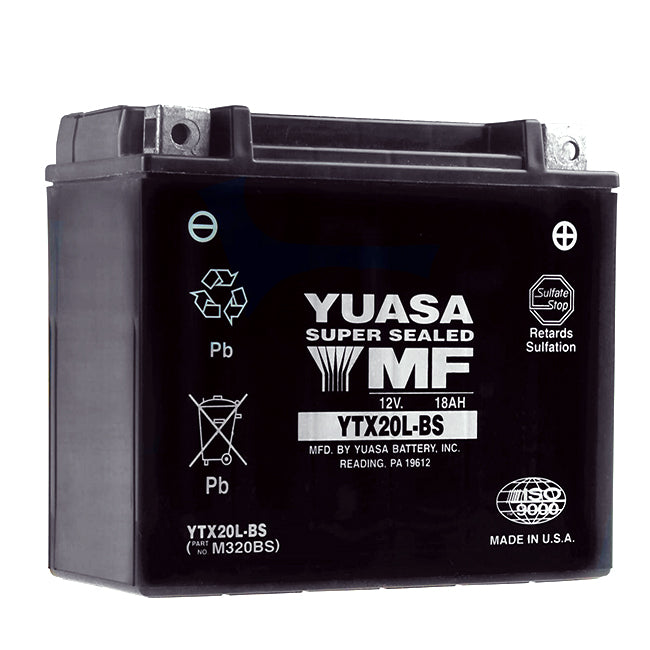 YTX20L-BS Non-DG Factory Sealed Battery Yuasa ^ (YTX20LBS) – Motogear ...