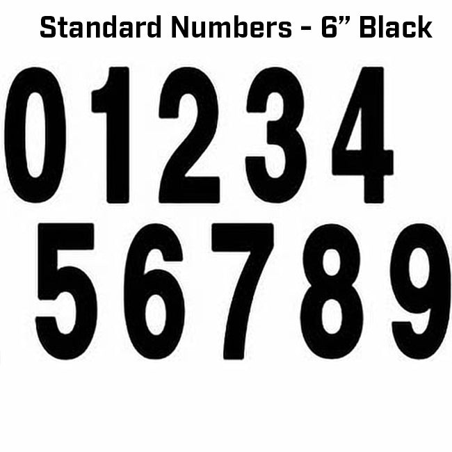 FACTORY EFFEX - Standard Numbers - 6" Black – Motogear New Zealand